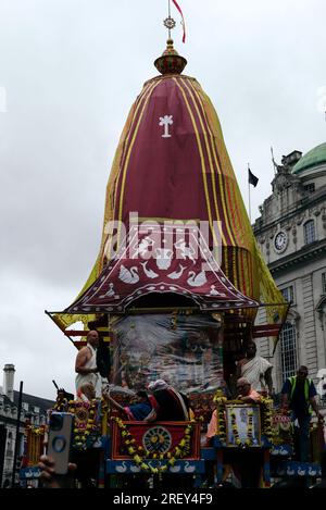 The Hare Krishna procession juggernaut,The annual Rathayatra Festival ...