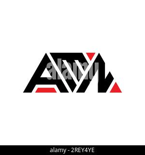 AMN triangle letter logo design with triangle shape. AMN triangle logo ...