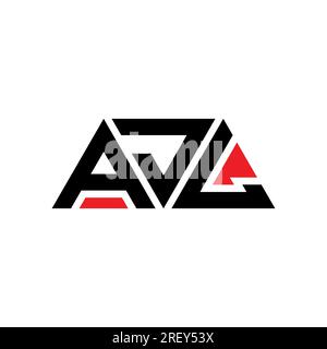 AJL triangle letter logo design with triangle shape. AJL triangle logo ...