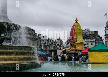 The Hare Krishna procession juggernaut,The annual Rathayatra Festival ...