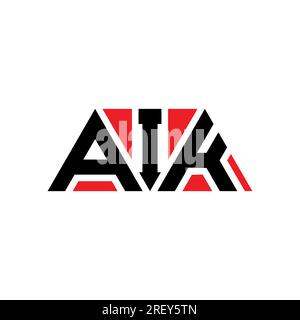 AIK triangle letter logo design with triangle shape. AIK triangle logo ...