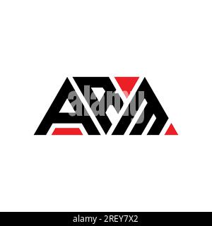 ARM triangle letter logo design with triangle shape. ARM triangle logo ...