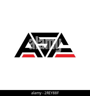 ASF triangle letter logo design with triangle shape. ASF triangle logo ...