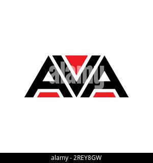 AVA triangle letter logo design with triangle shape. AVA triangle logo ...