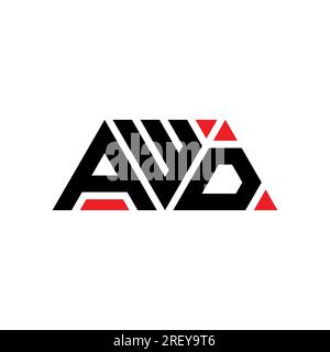 AWD triangle letter logo design with triangle shape. AWD triangle logo ...