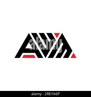 AWM triangle letter logo design with triangle shape. AWM triangle logo ...