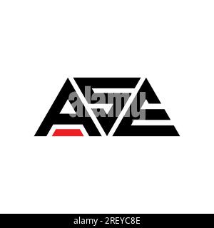 ASE triangle letter logo design with triangle shape. ASE triangle logo ...
