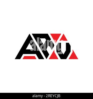ARV triangle letter logo design with triangle shape. ARV triangle logo ...