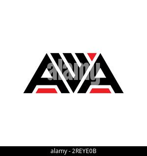 AWA triangle letter logo design with triangle shape. AWA triangle logo ...
