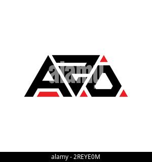 AZO triangle letter logo design with triangle shape. AZO triangle logo ...
