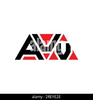 AUV triangle letter logo design with triangle shape. AUV triangle logo ...