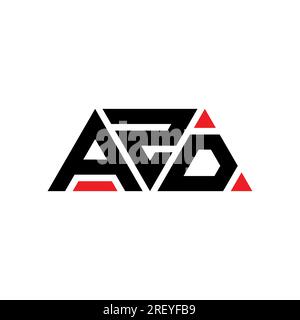 AZD triangle letter logo design with triangle shape. AZD triangle logo ...