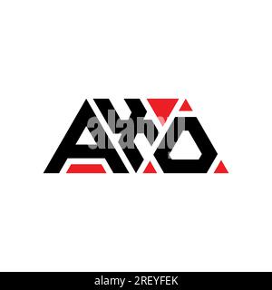 AXO triangle letter logo design with triangle shape. AXO triangle logo ...