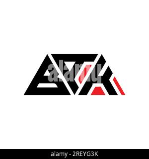 BAK triangle letter logo design with triangle shape. BAK triangle logo ...