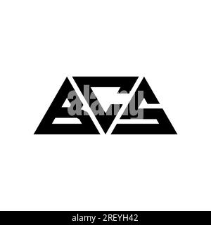 BCS triangle letter logo design with triangle shape. BCS triangle logo ...