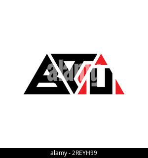 BAU triangle letter logo design with triangle shape. BAU triangle logo ...