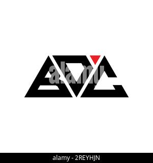 BDC triangle letter logo design with triangle shape. BDC triangle logo ...