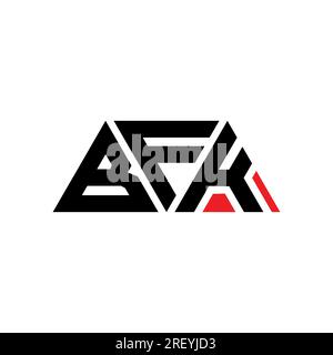 BFK triangle letter logo design with triangle shape. BFK triangle logo ...
