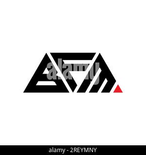 BFM triangle letter logo design with triangle shape. BFM triangle logo ...