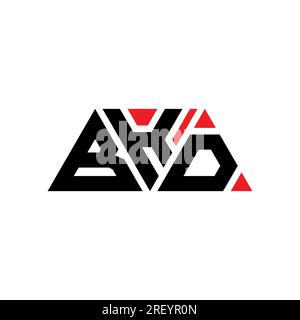 BKD triangle letter logo design with triangle shape. BKD triangle logo ...