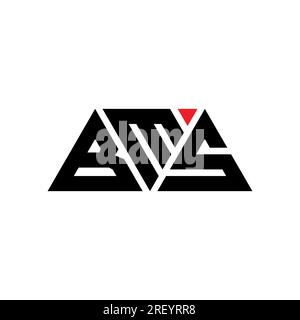 BMS triangle letter logo design with triangle shape. BMS triangle logo ...