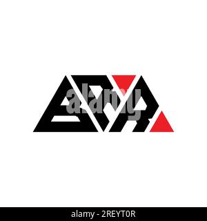 BRR triangle letter logo design with triangle shape. BRR triangle logo ...