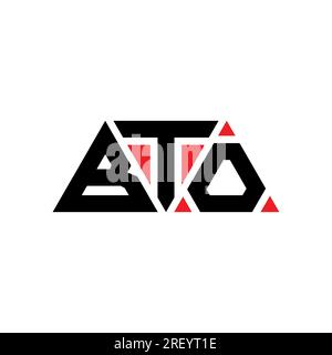 BTO triangle letter logo design with triangle shape. BTO triangle logo ...