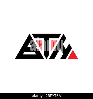 BTH triangle letter logo design with triangle shape. BTH triangle logo ...