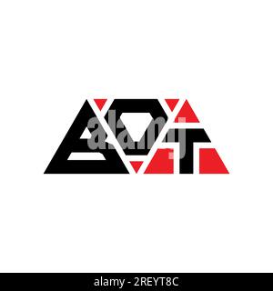 BOT triangle letter logo design with triangle shape. BOT triangle logo ...