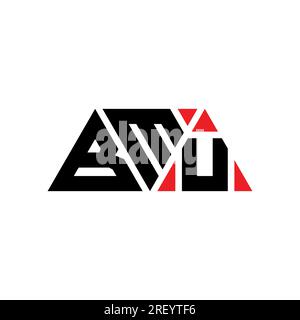 BMU triangle letter logo design with triangle shape. BMU triangle logo ...
