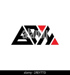 BRH triangle letter logo design with triangle shape. BRH triangle logo ...