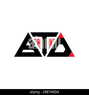 BTD triangle letter logo design with triangle shape. BTD triangle logo ...