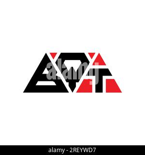 BQT triangle letter logo design with triangle shape. BQT triangle logo ...