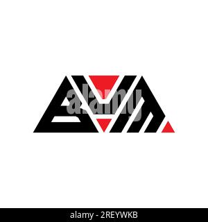 BUM triangle letter logo design with triangle shape. BUM triangle logo ...