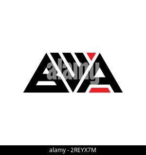 BWA triangle letter logo design with triangle shape. BWA triangle logo ...