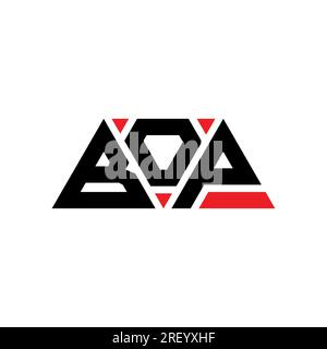 BOP triangle letter logo design with triangle shape. BOP triangle logo ...