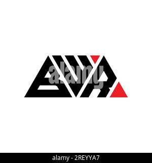 BWR triangle letter logo design with triangle shape. BWR triangle logo ...