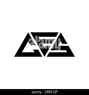 CES triangle letter logo design with triangle shape. CES triangle logo ...