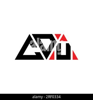CDU triangle letter logo design with triangle shape. CDU triangle logo ...