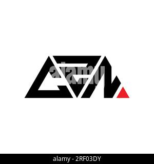 CZN triangle letter logo design with triangle shape. CZN triangle logo ...