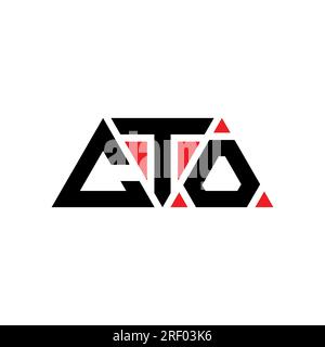 CTO triangle letter logo design with triangle shape. CTO triangle logo ...