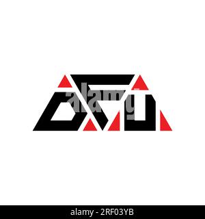 DFU triangle letter logo design with triangle shape. DFU triangle logo ...
