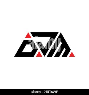DJM triangle letter logo design with triangle shape. DJM triangle logo ...
