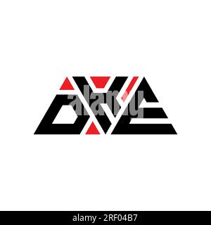 DKE triangle letter logo design with triangle shape. DKE triangle logo ...