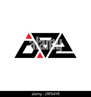 DBZ triangle letter logo design with triangle shape. DBZ triangle logo ...
