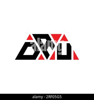 DRU triangle letter logo design with triangle shape. DRU triangle logo ...