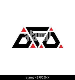 DFO triangle letter logo design with triangle shape. DFO triangle logo ...