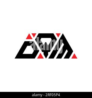 DQM triangle letter logo design with triangle shape. DQM triangle logo ...