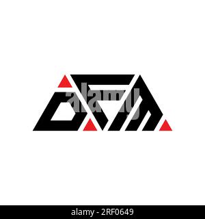 DFM triangle letter logo design with triangle shape. DFM triangle logo design monogram. DFM ...