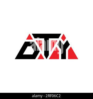 DTY triangle letter logo design with triangle shape. DTY triangle logo ...